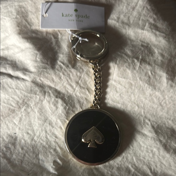 kate spade | Accessories | Kate Spade Black And Gold Key Card Holder ...